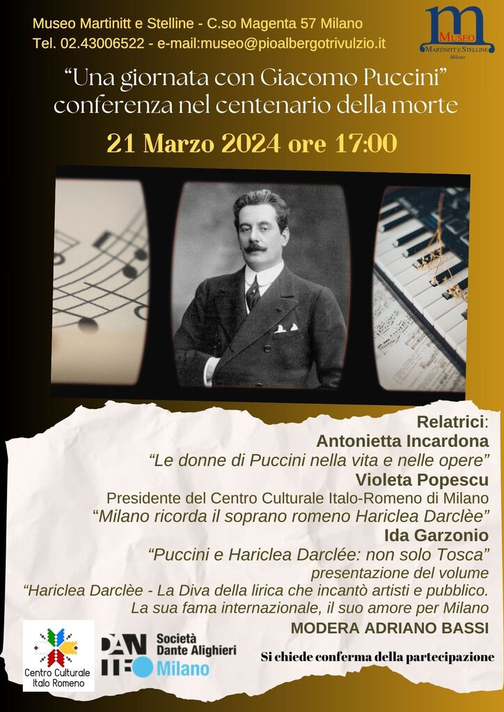 “Una giornata con Giacomo Puccini – Hariclea Darclée. La Diva della ...